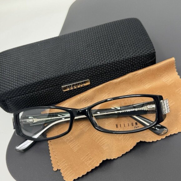 Helium | Accessories | Helium Paris Eyeglasses 446 Black Crystal Frame ...
